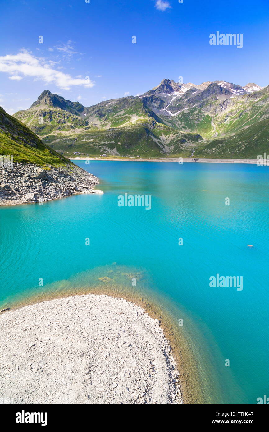 Lake Montespluga in summer, Valchiavenna, Lombardy, Italy Stock Photo ...