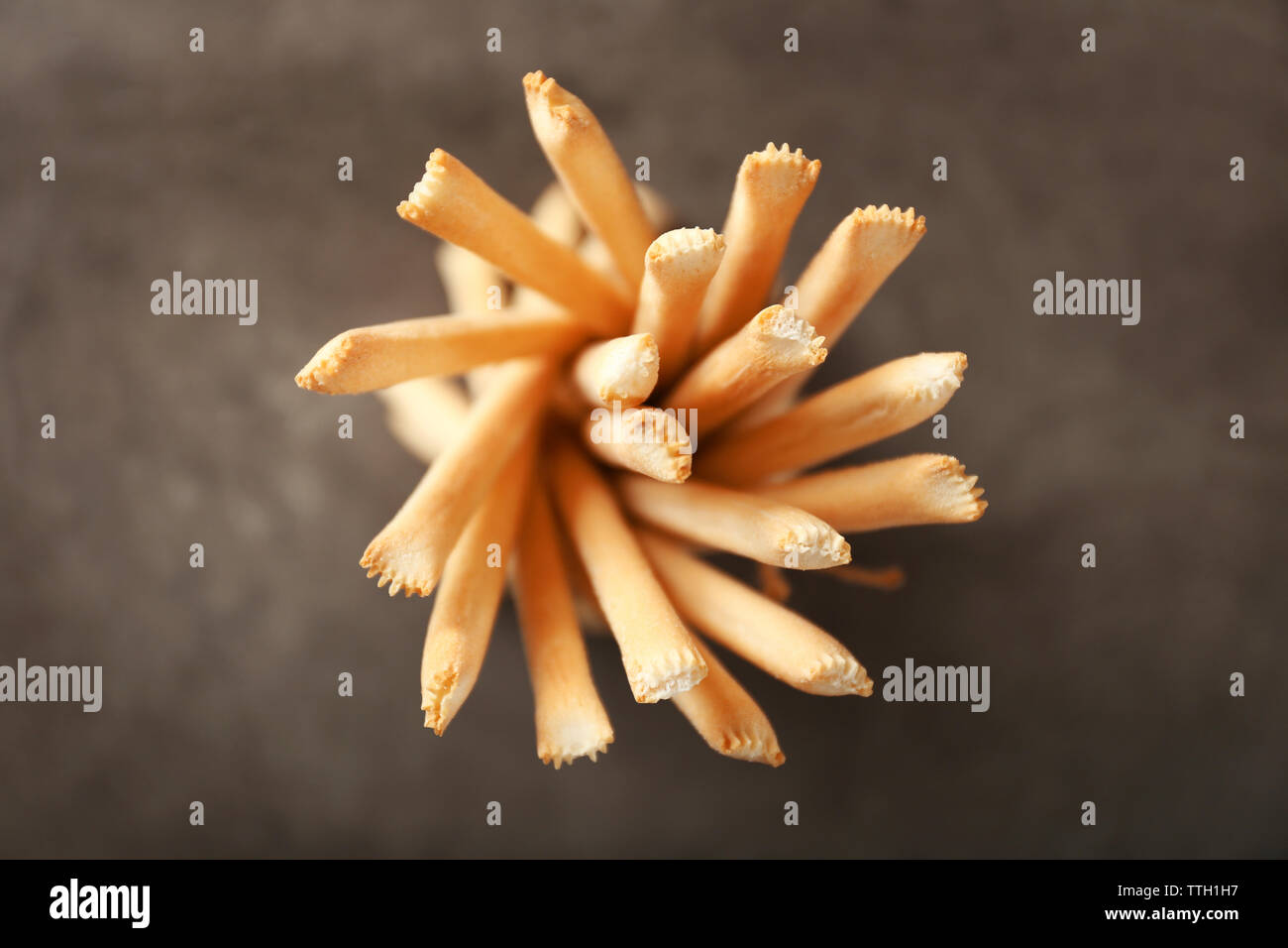 Bread sticks top view Stock Photo - Alamy