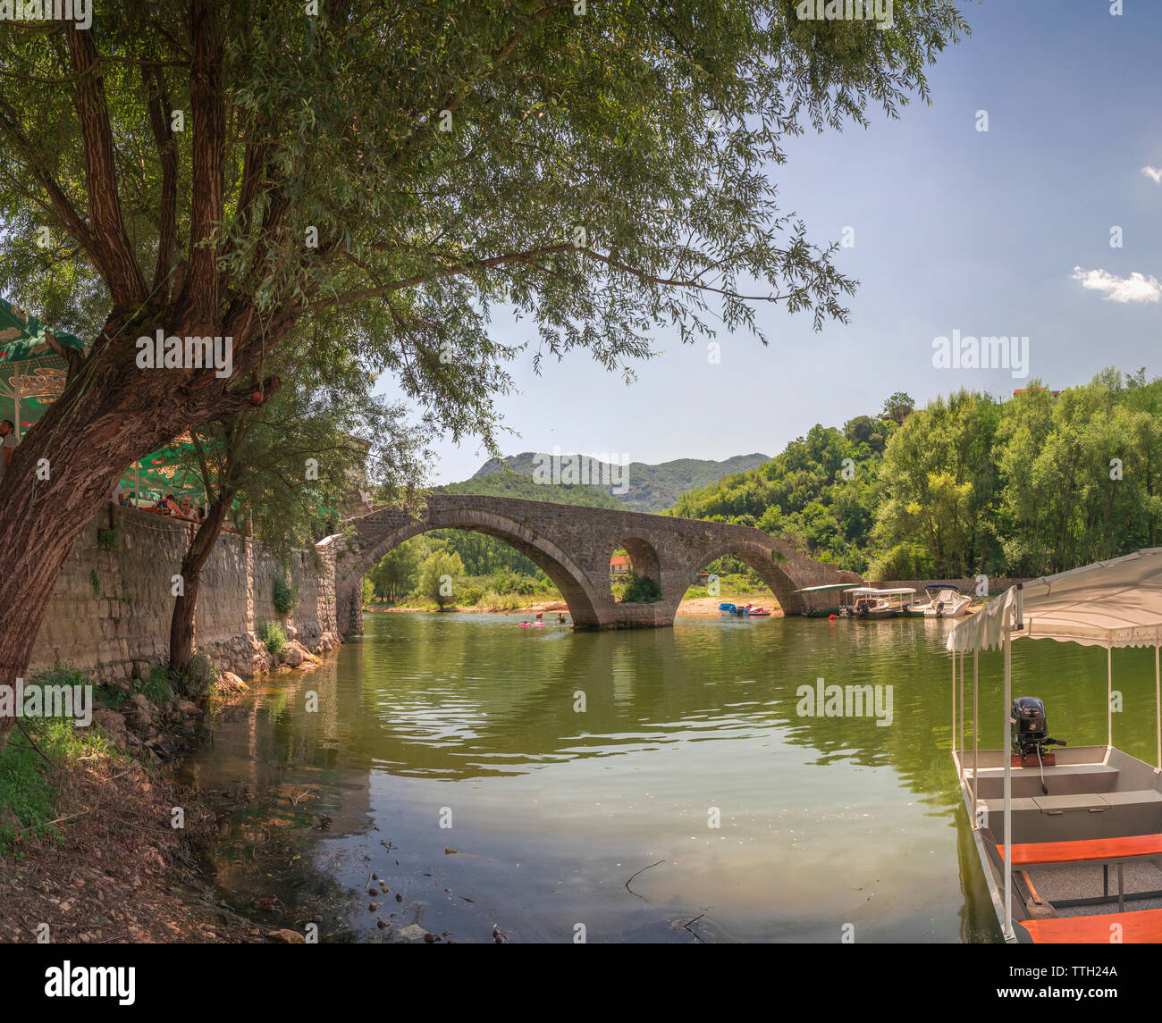 Old Bridge over Crnojevica river in Montenegro Stock Photo - Alamy