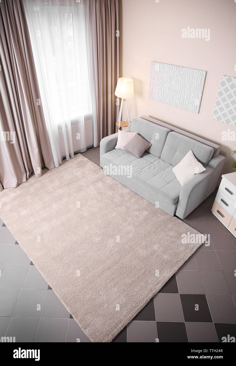 Modern room interior, top view Stock Photo - Alamy