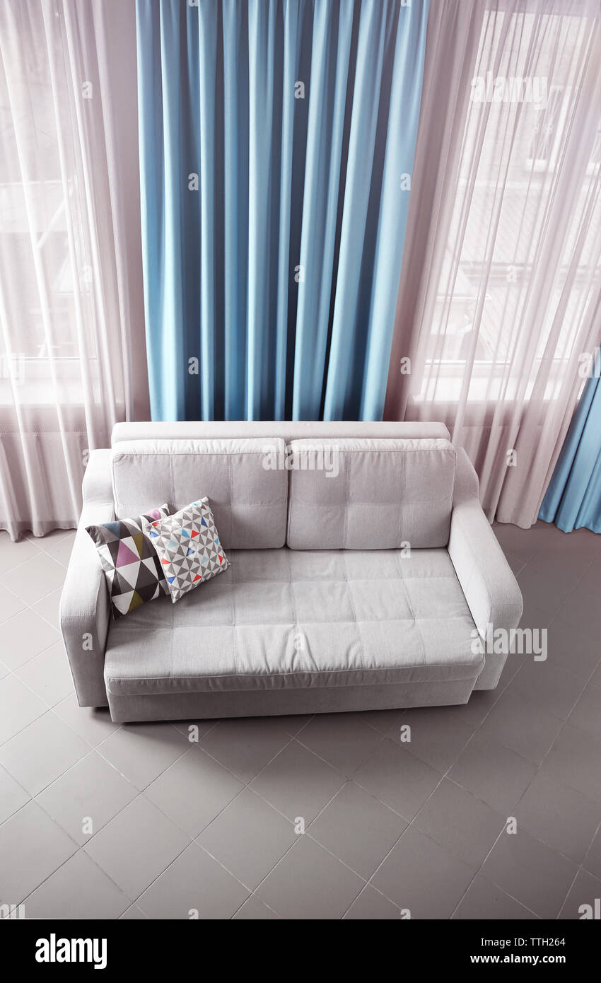 Modern room interior, top view Stock Photo - Alamy