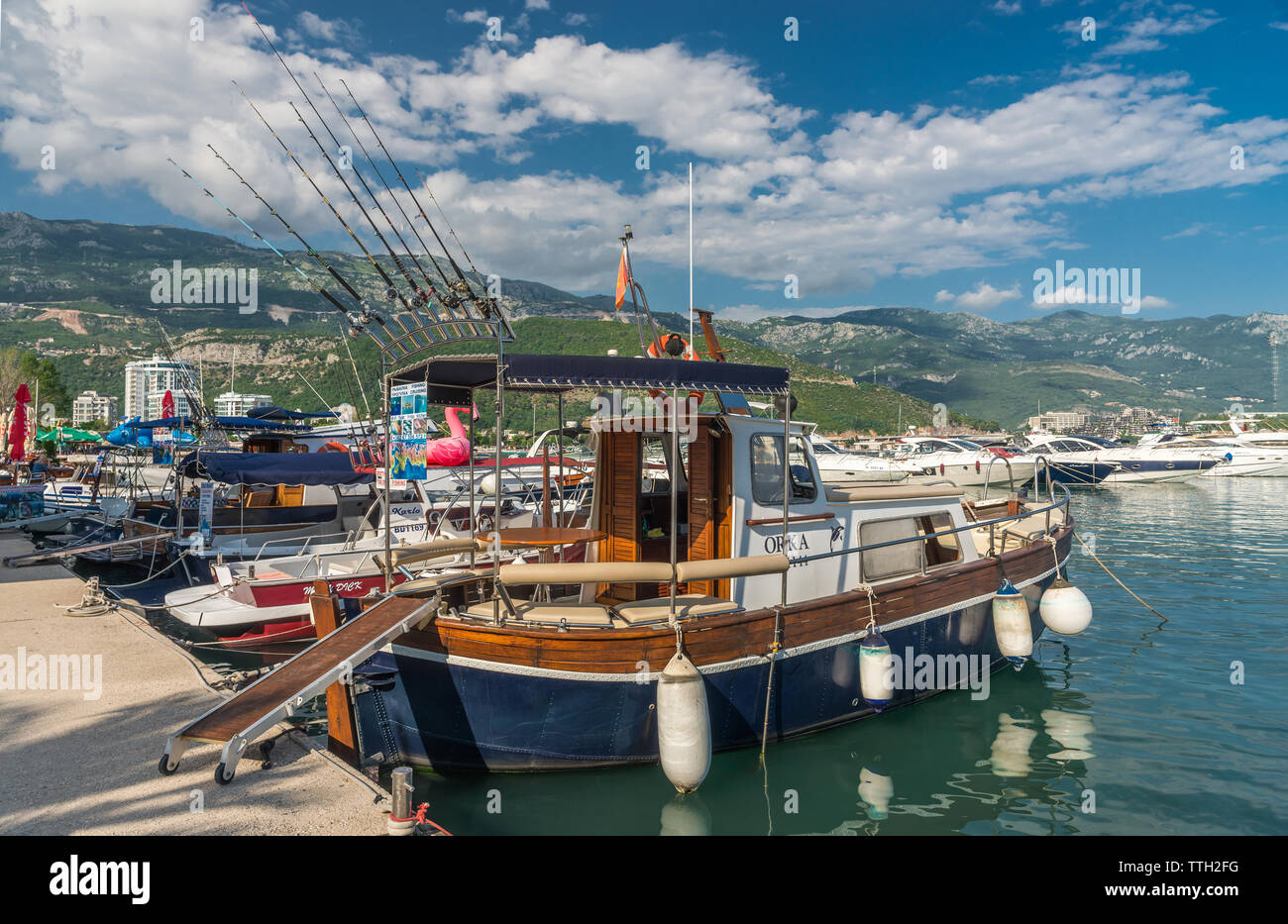 Boats and Yachts in Budva, Montenegro Stock Photo - Alamy