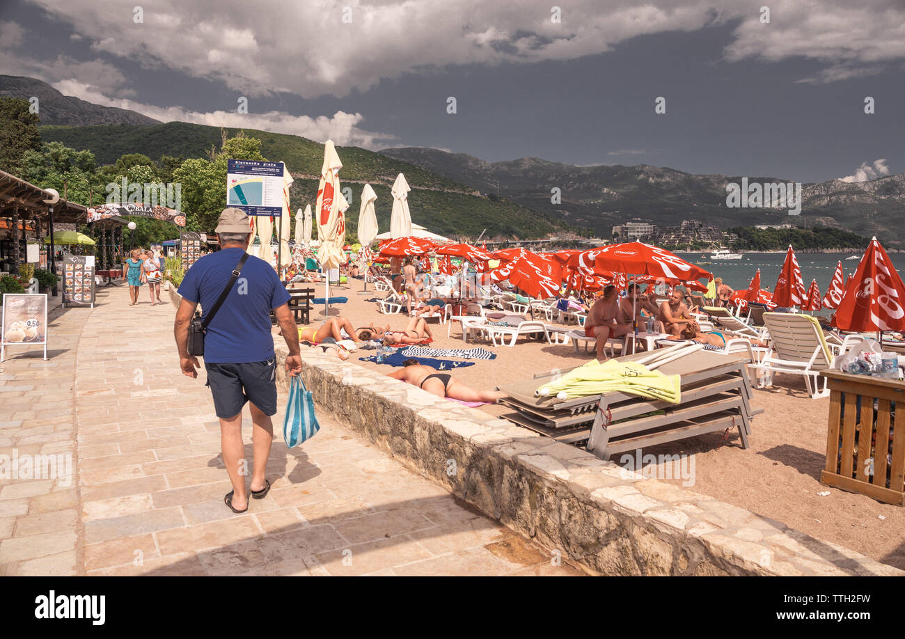 Budva sea promenade in Montenegro Stock Photo - Alamy
