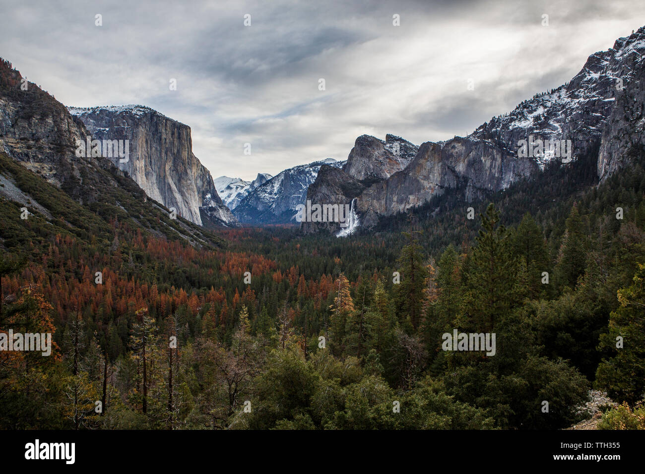 Tunnel View, The Most Famous Overlook in Yosemite National Park Stock ...