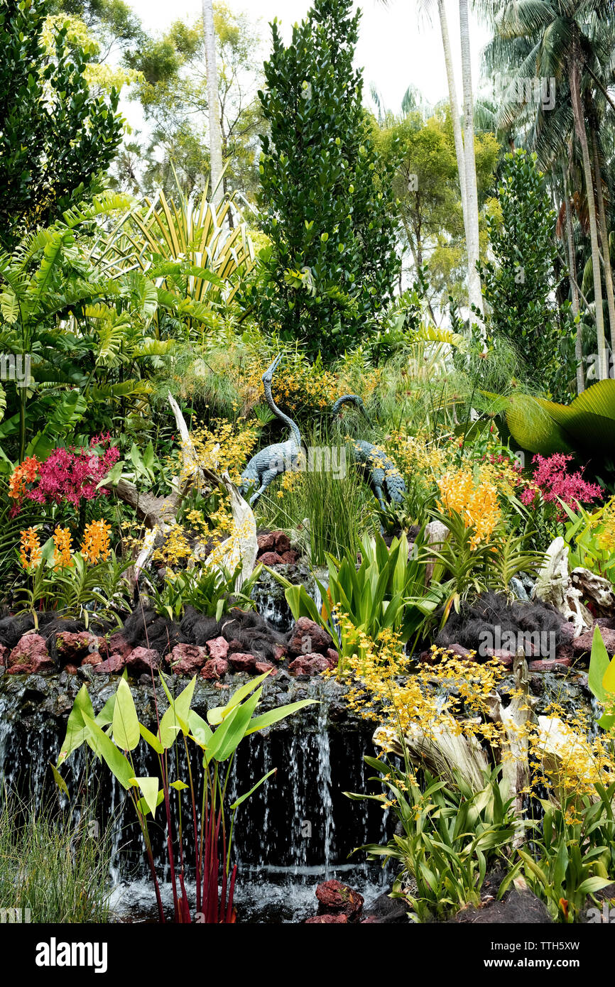 Fountain singapore botanic gardens singapore hi-res stock photography ...