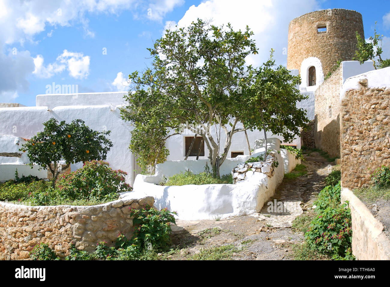 Typical Balearic House in Ibiza Stock Photo - Alamy