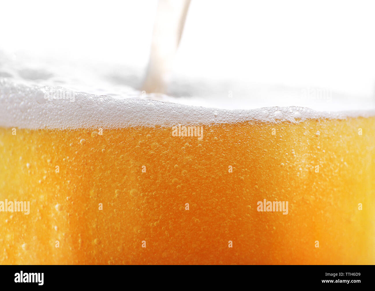 Beer foam, closeup Stock Photo - Alamy