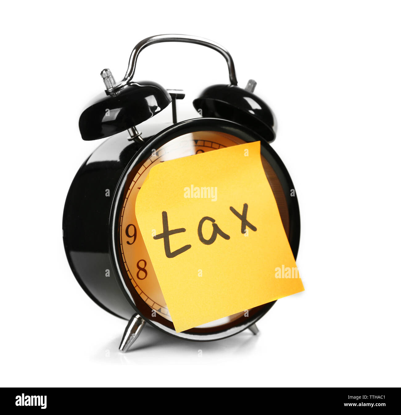 Clock finance word on Cut Out Stock Images & Pictures - Alamy
