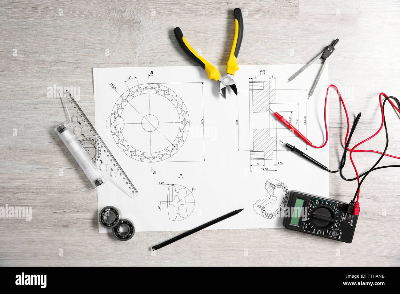 Top view digital multimeter hi-res stock photography and images - Alamy
