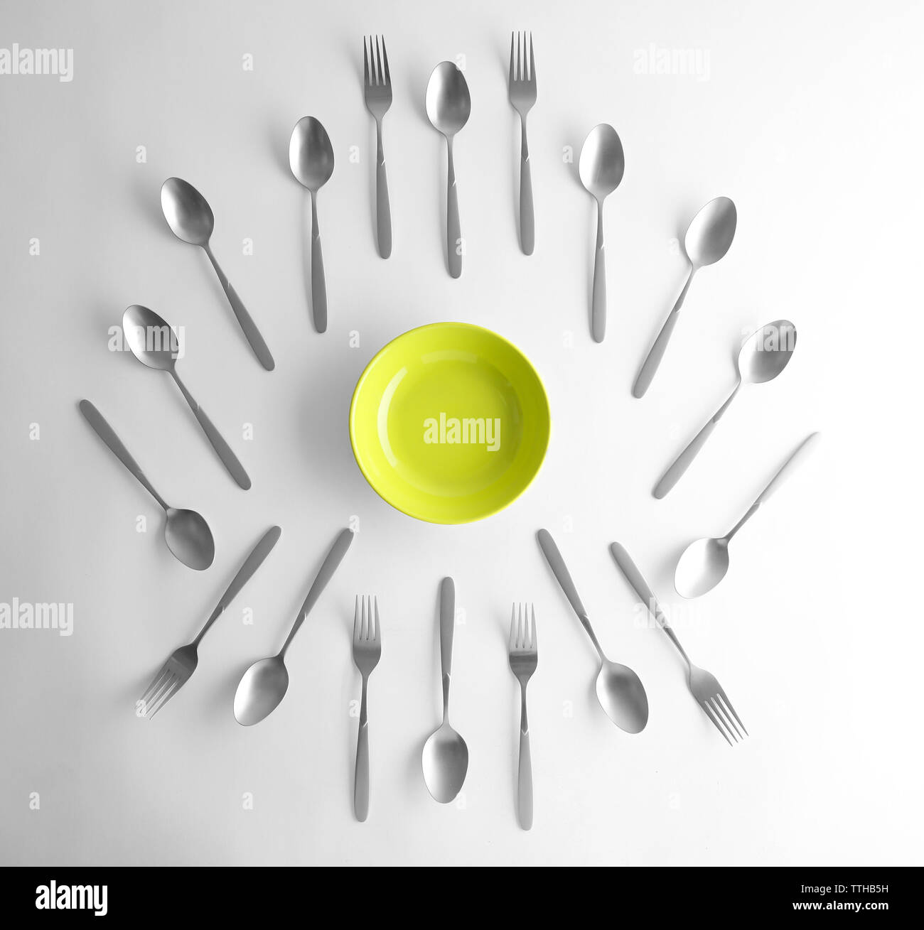 Forks top view hi-res stock photography and images - Alamy