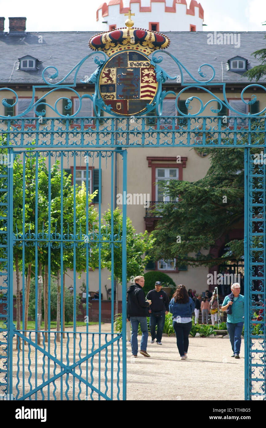 Bad Homburg, Germany - June 09, 2019: The gate entrance with coat of ...