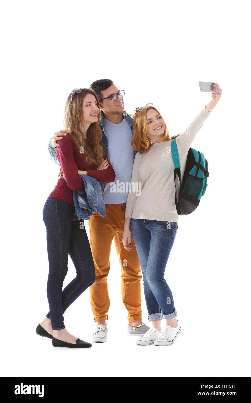 Young women taking self photograph Cut Out Stock Images & Pictures - Alamy