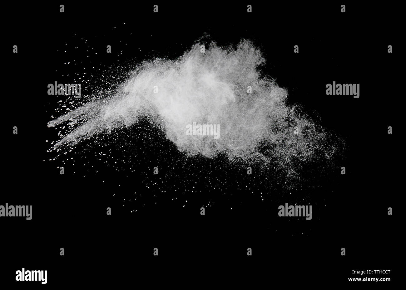 White powder on black background Stock Photo - Alamy