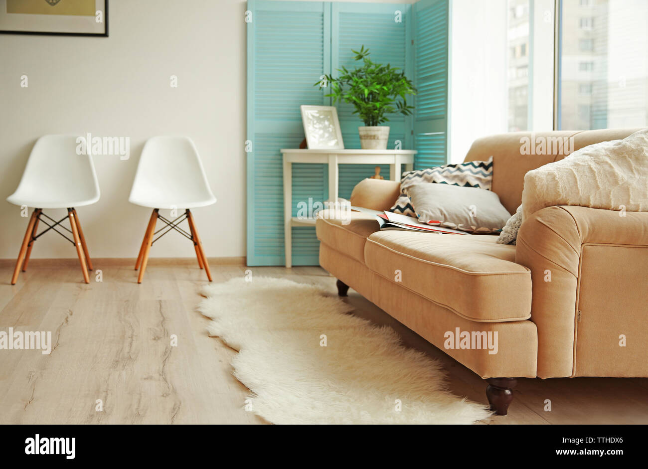 Modern room design interior Stock Photo - Alamy