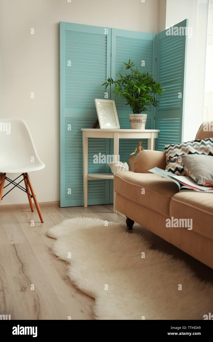 Modern room design interior Stock Photo - Alamy