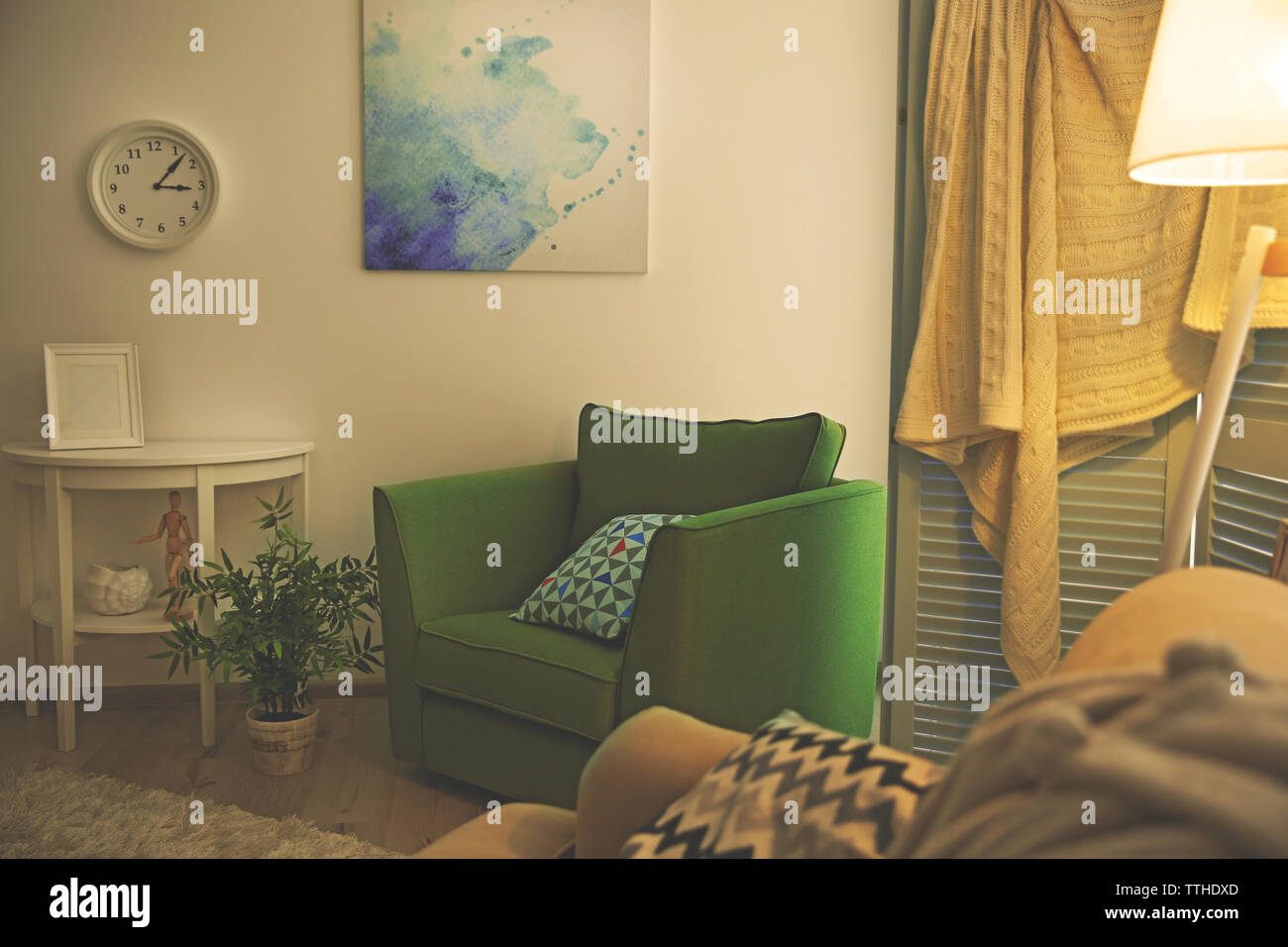 Modern room design interior Stock Photo - Alamy
