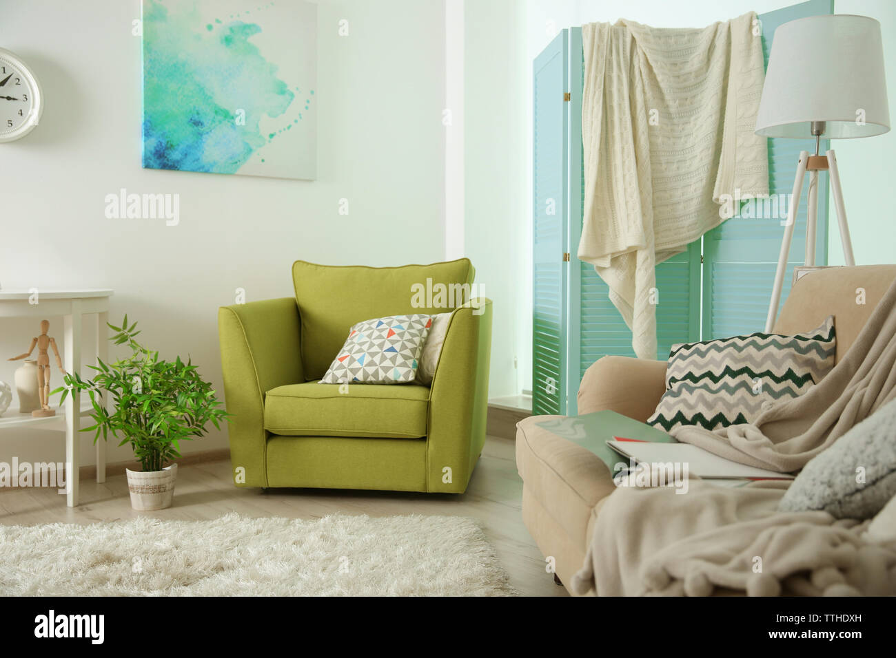 Modern room design interior Stock Photo - Alamy