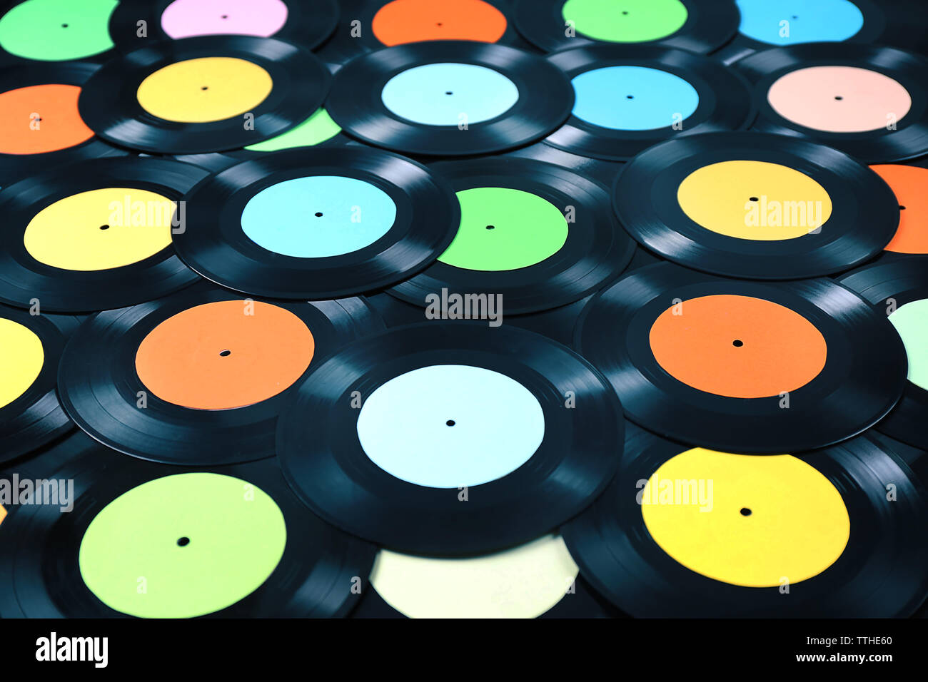 Vinyl records background Stock Photo - Alamy