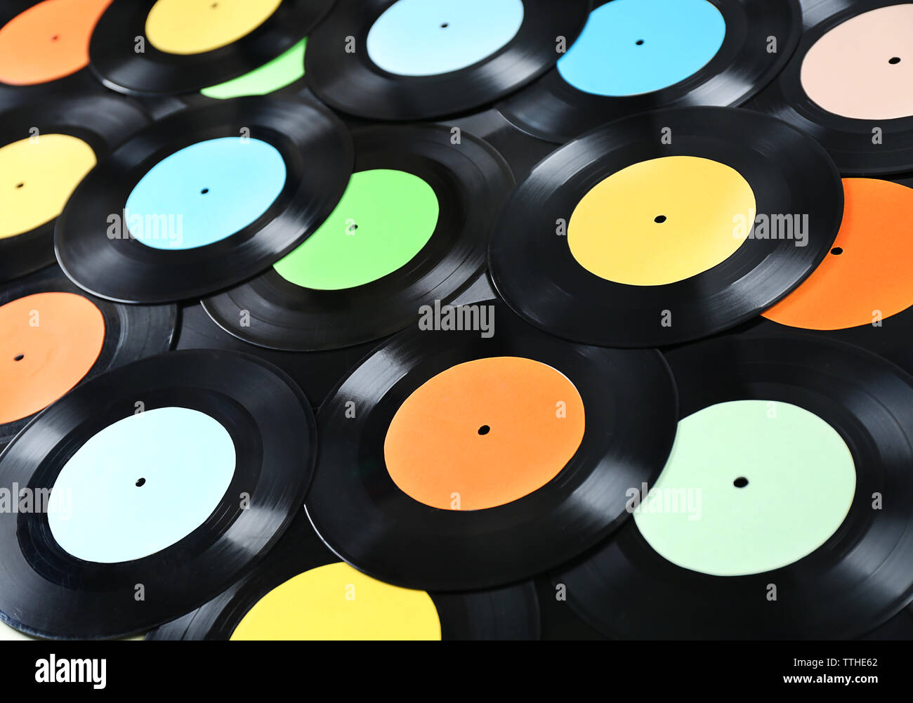 Vinyl records background Stock Photo - Alamy