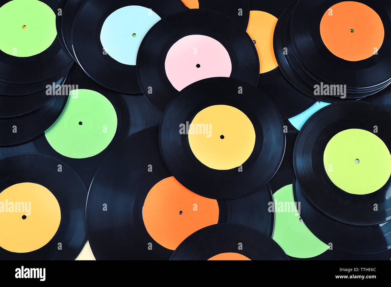 Vinyl records background Stock Photo - Alamy