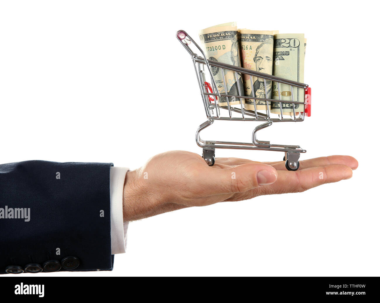 Transport trolley and black suit Cut Out Stock Images & Pictures - Alamy
