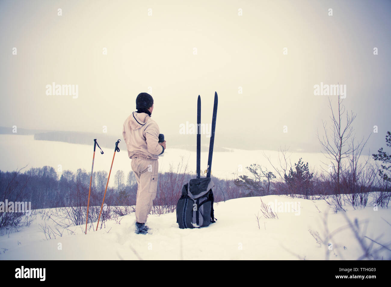 Skier standing at the hi-res stock photography and images - Alamy