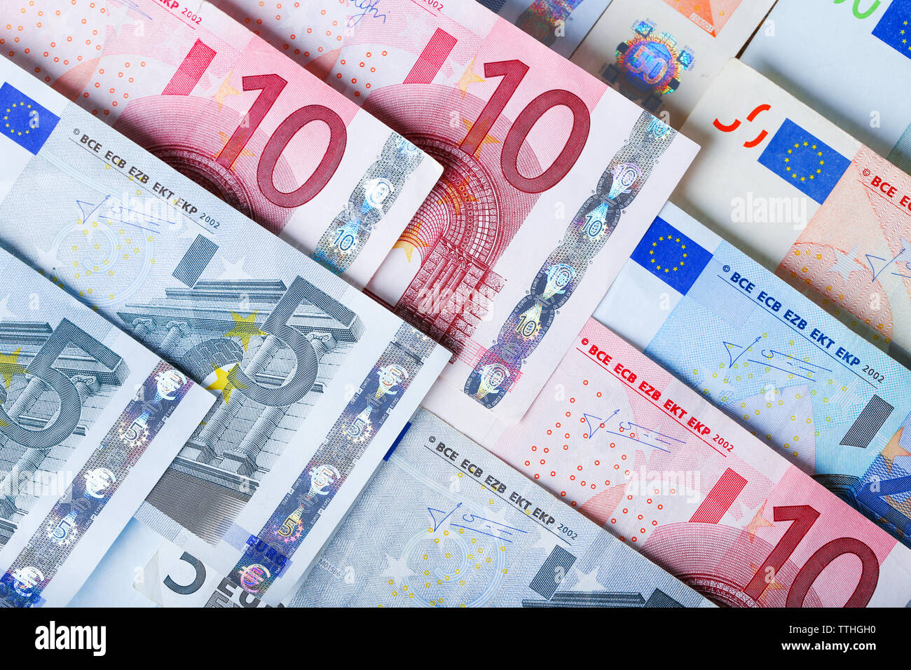 Set of different euro banknotes, background Stock Photo - Alamy