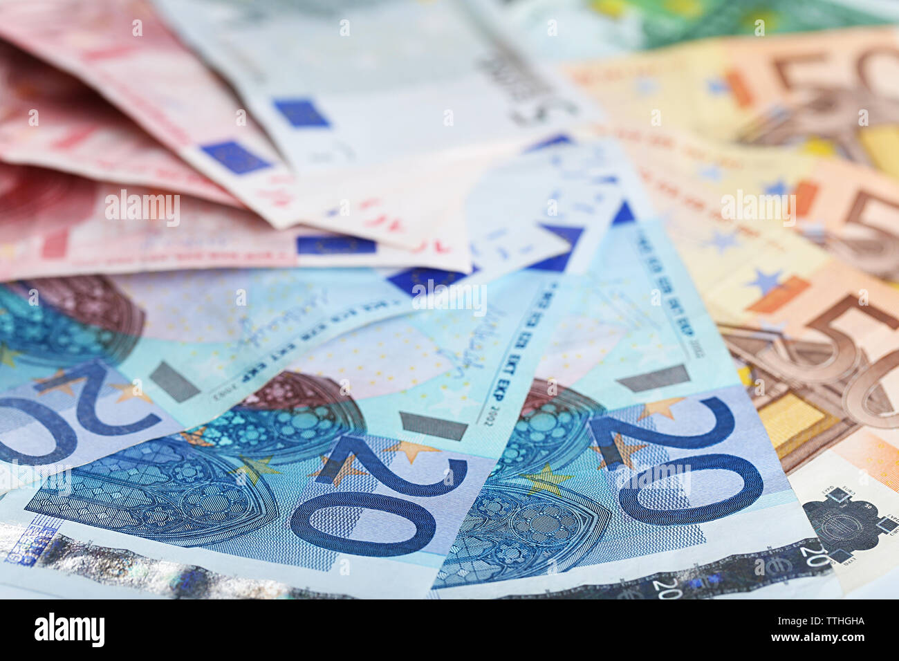 Set of different euro banknotes, background Stock Photo - Alamy