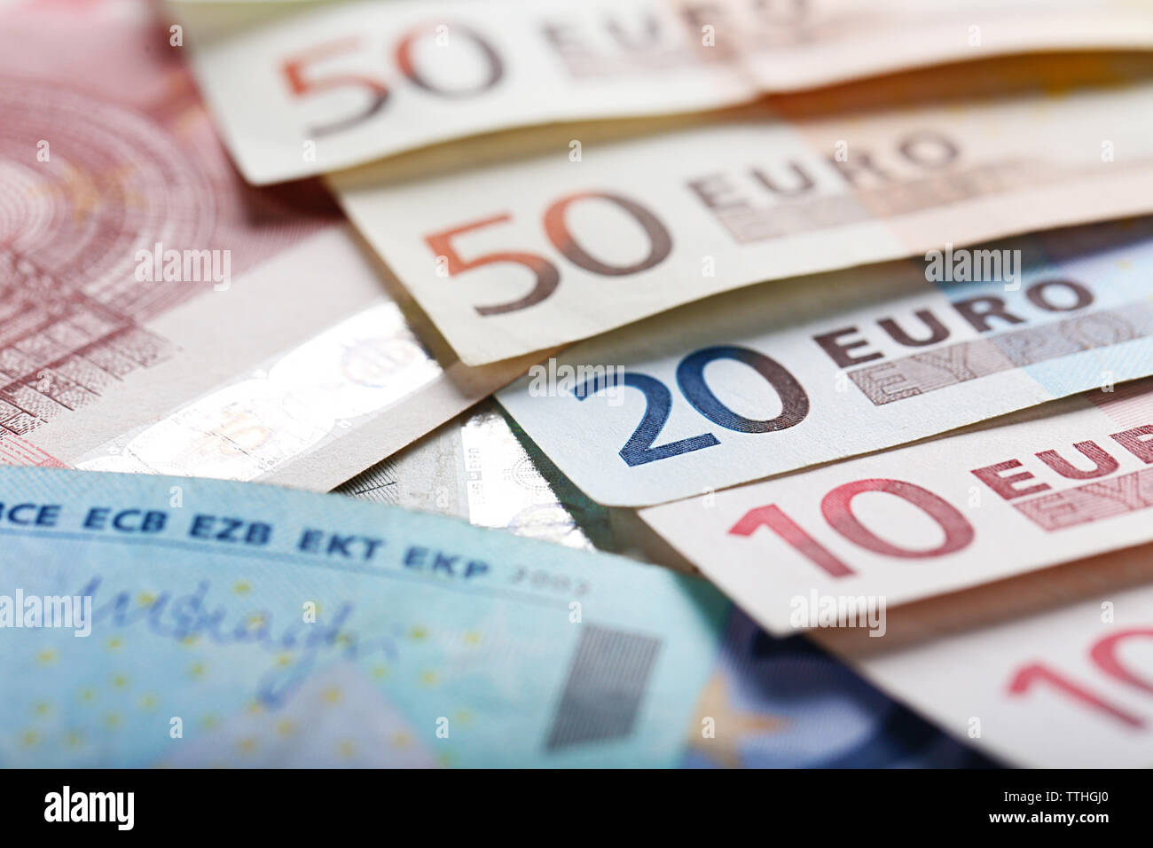 Set of different euro banknotes, background Stock Photo - Alamy