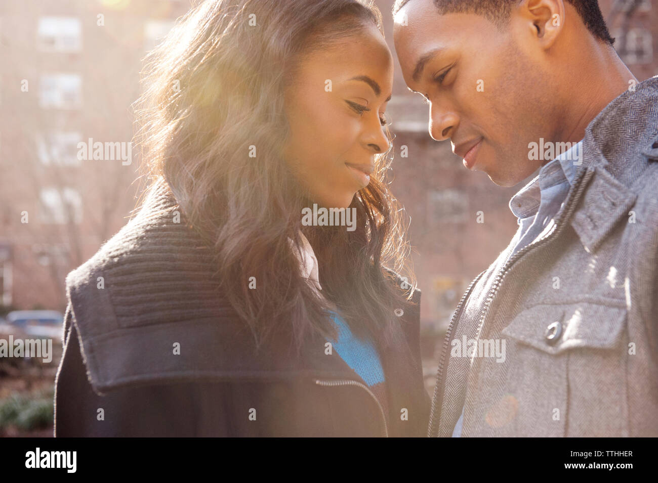 Couple face close together hi-res stock photography and images - Alamy