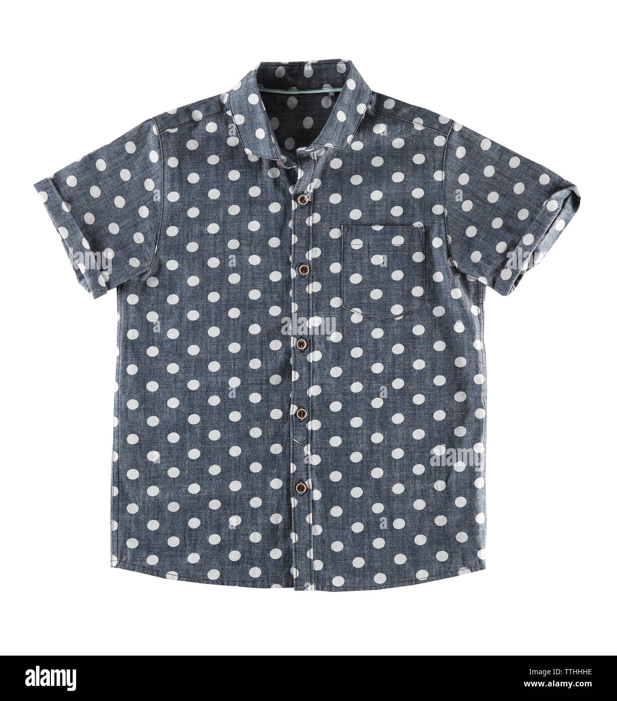 Dotted shirt, isolated on white Stock Photo - Alamy