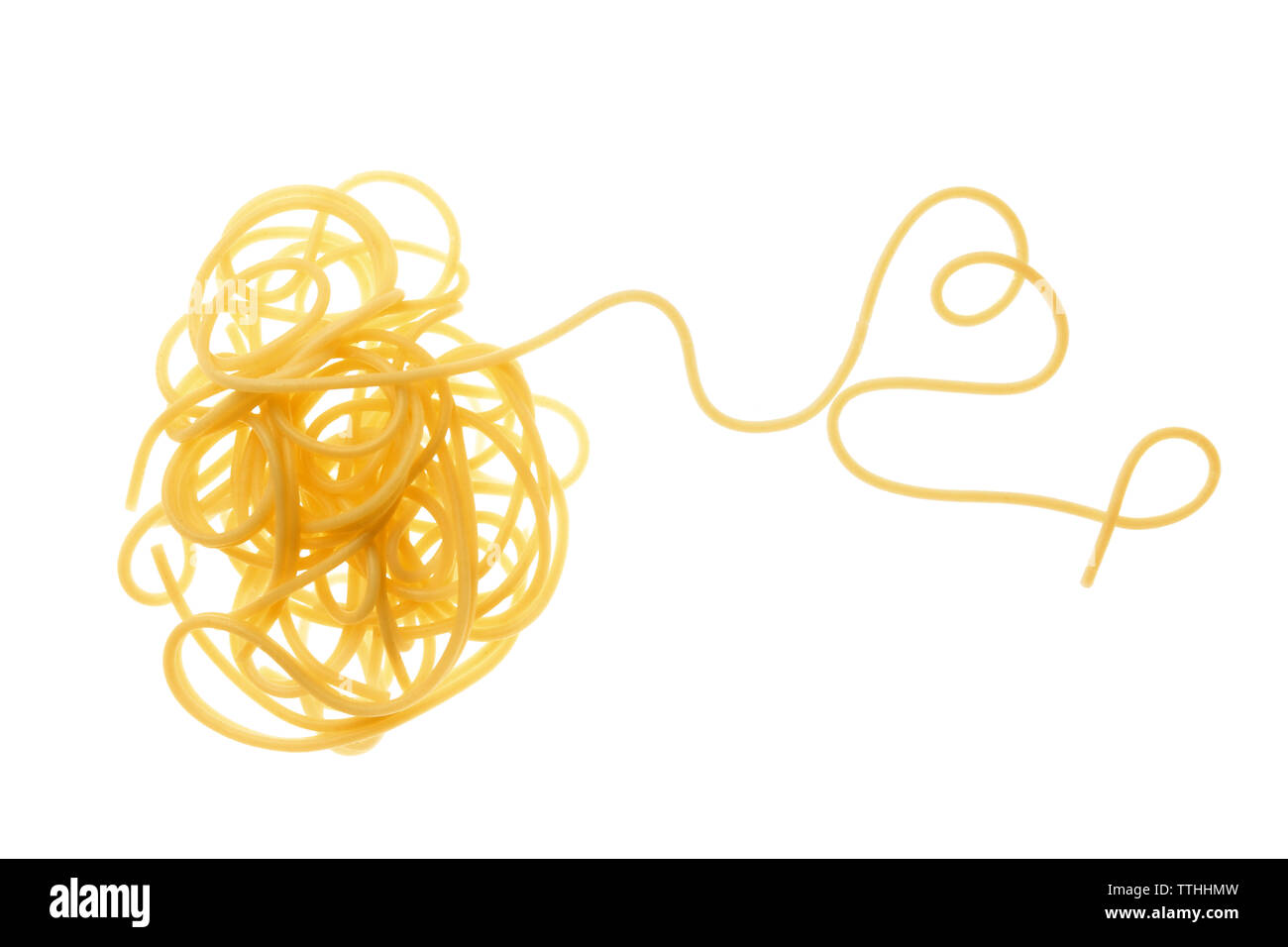 Cooked spaghetti isolated Cut Out Stock Images & Pictures - Alamy