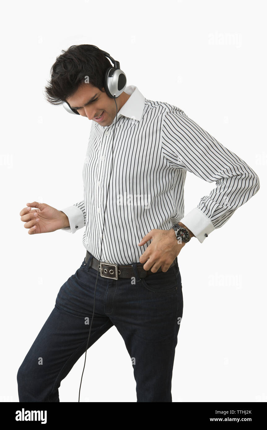 Headphones music song fun happy Cut Out Stock Images & Pictures - Alamy