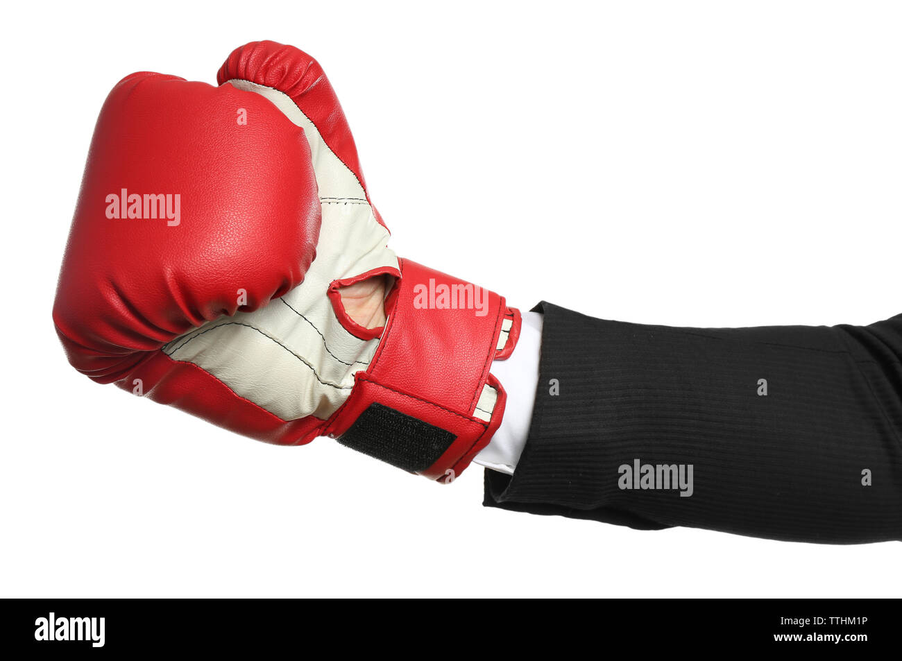 Male hand in boxing glove, isolated on white Stock Photo - Alamy