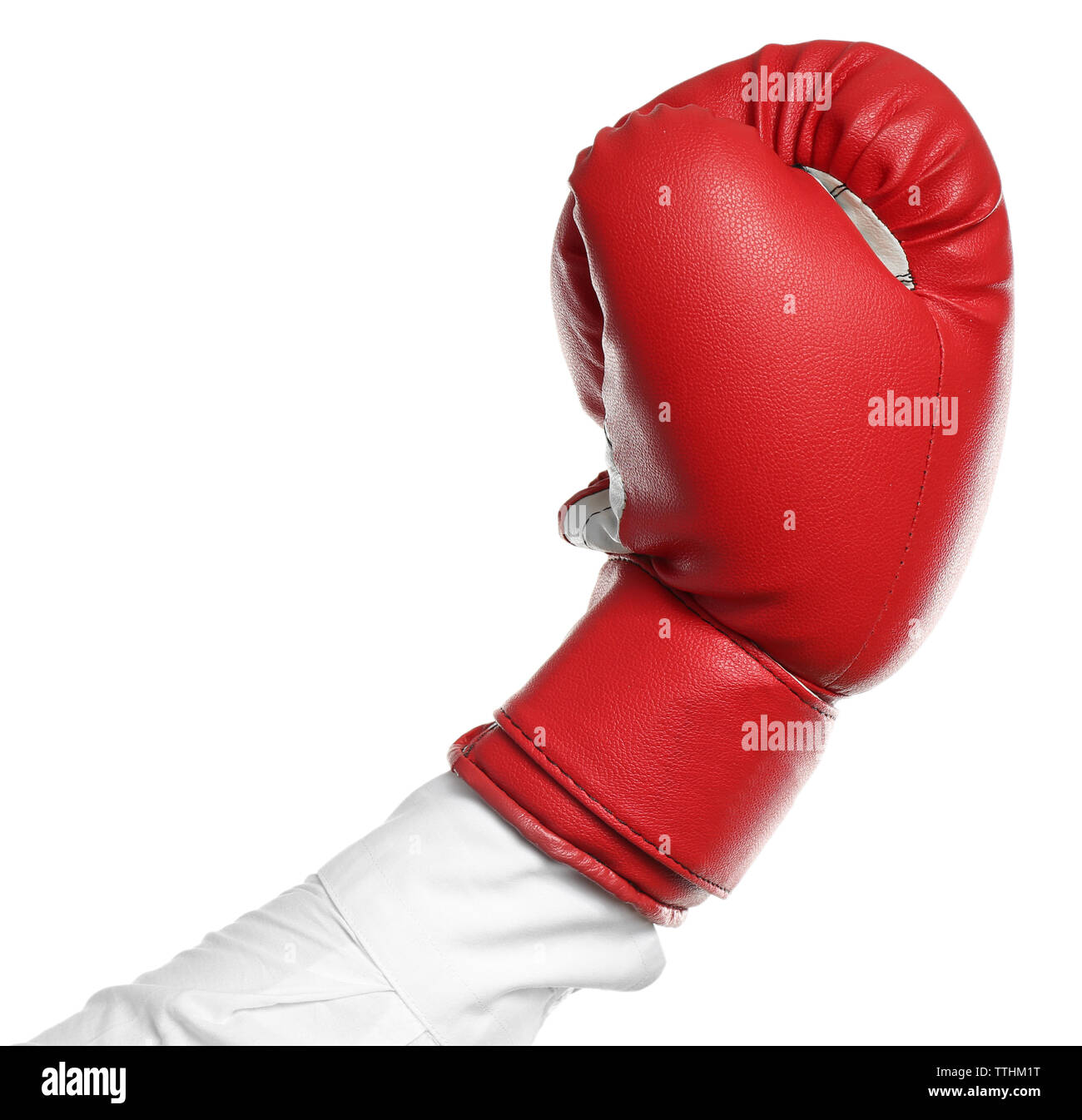 Male hand in boxing glove, isolated on white Stock Photo - Alamy