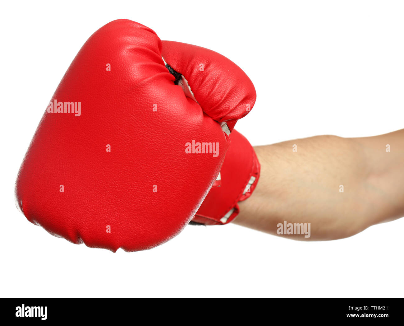 Male hand in boxing glove, isolated on white Stock Photo - Alamy