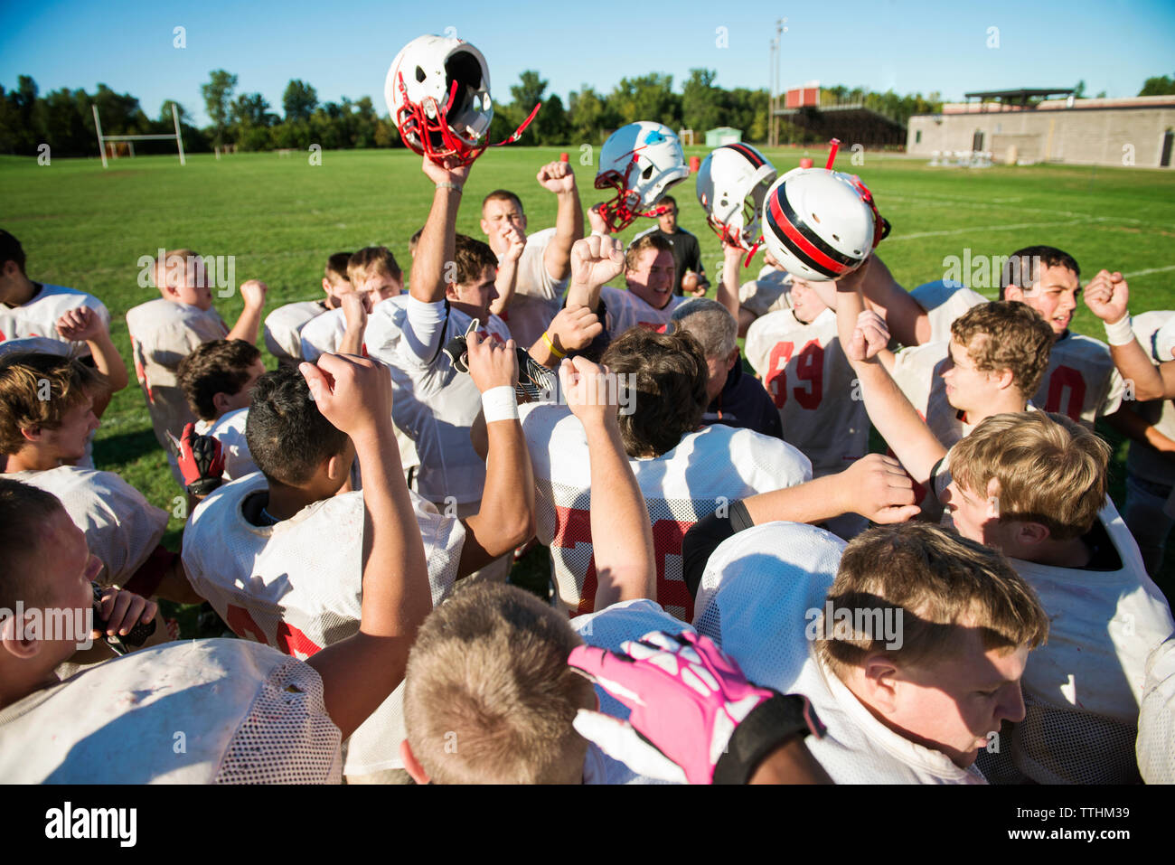 Football team group celebration celebrating hi-res stock photography ...