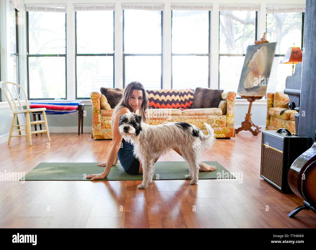 Exercise home chair hi-res stock photography and images - Alamy