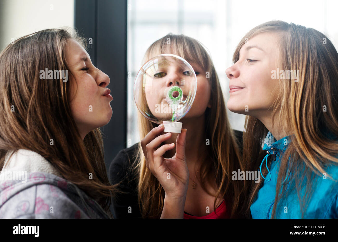 Blowing bubble soap hi-res stock photography and images - Alamy