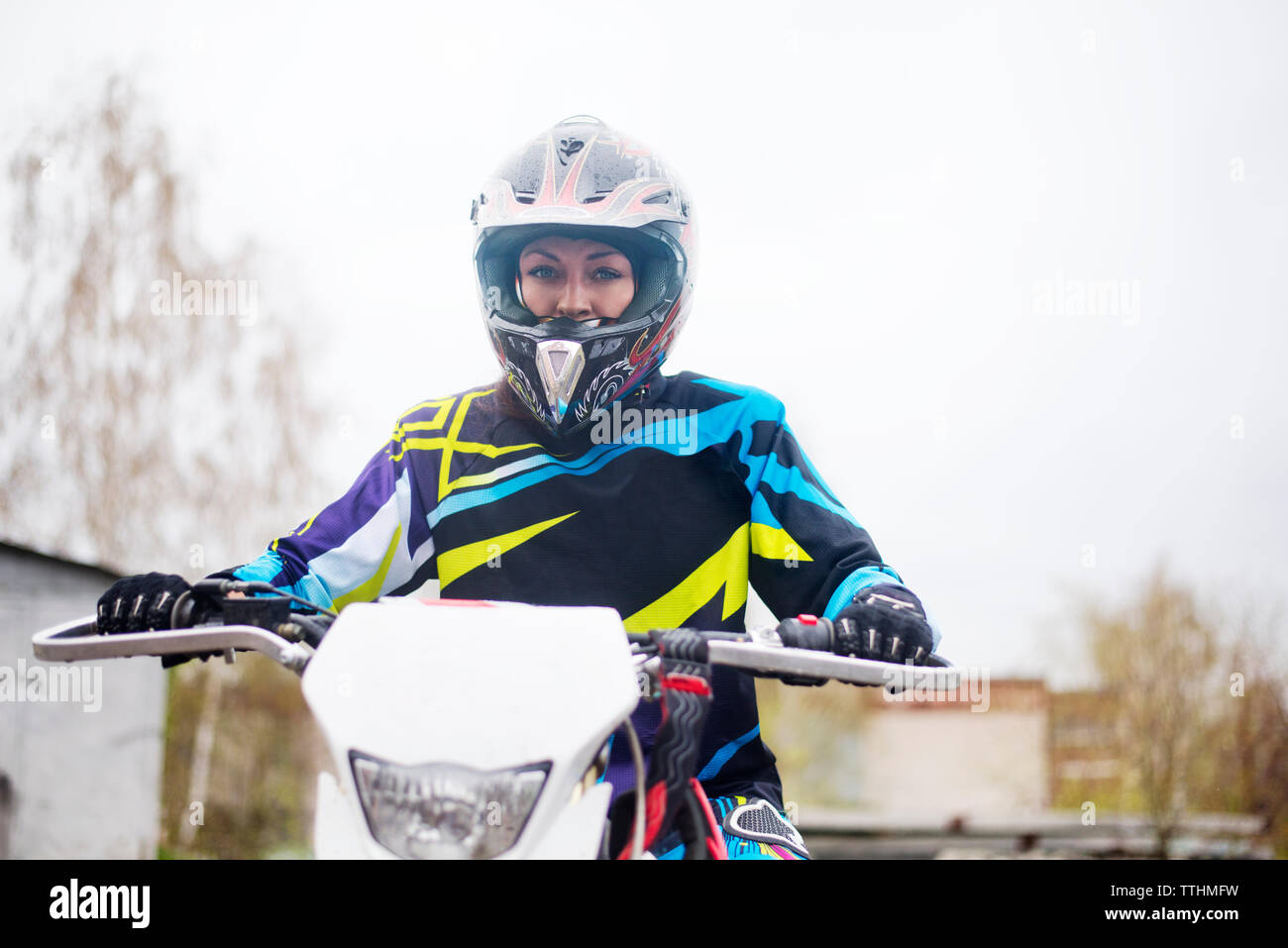 Woman and motorcycle hi-res stock photography and images - Alamy