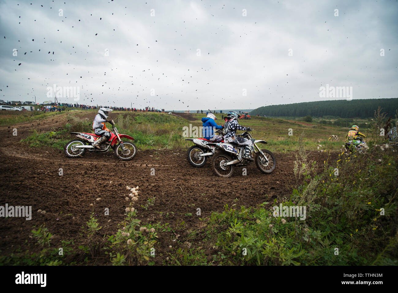 Young males on dirt bikes hi-res stock photography and images - Alamy