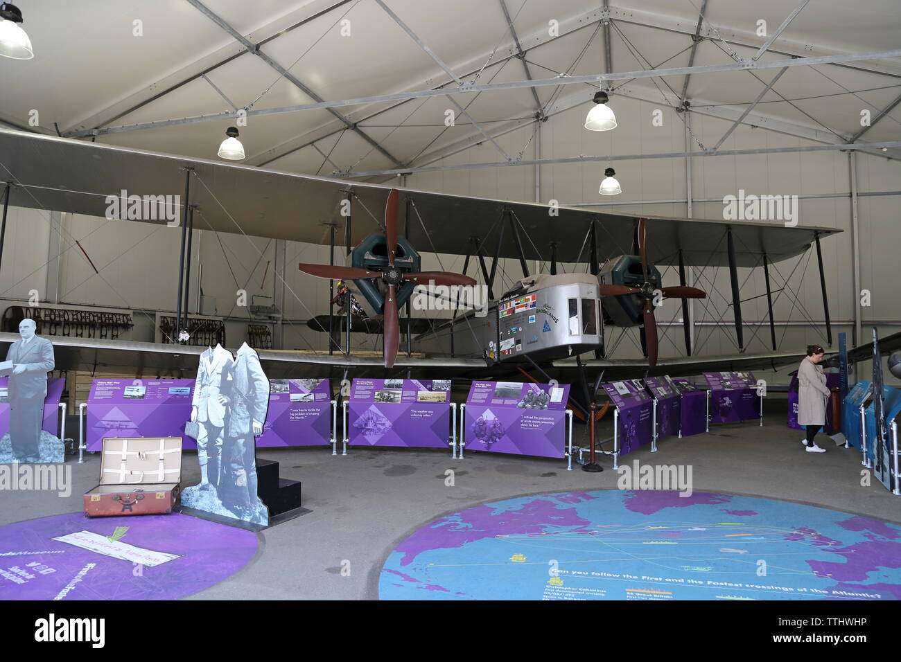 Vickers FB27 Vimy (1919, 1994 replica), 'First to the Fastest' display ...