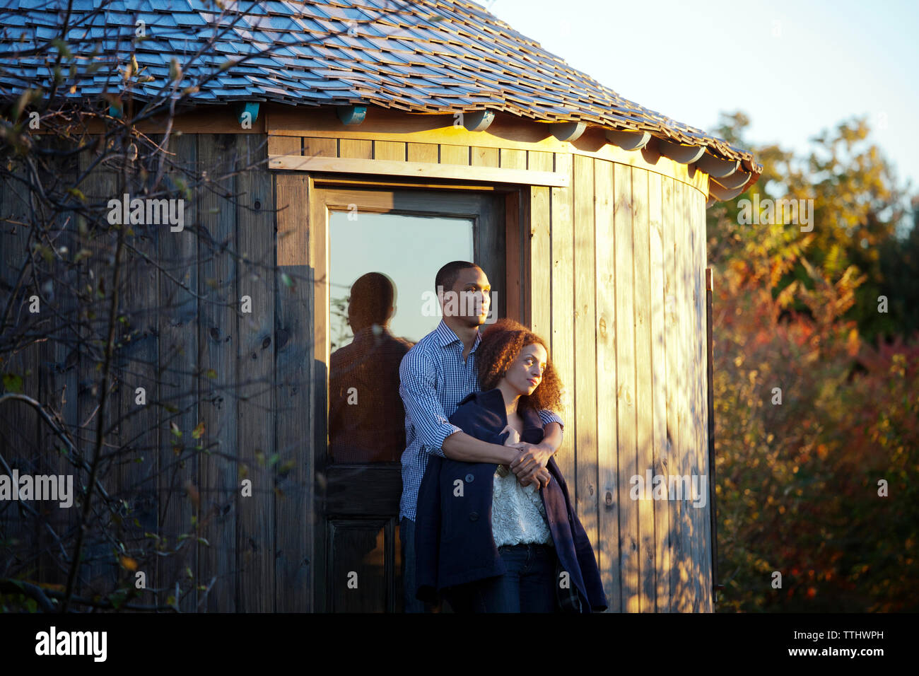 Yurt at sunset hi-res stock photography and images - Alamy