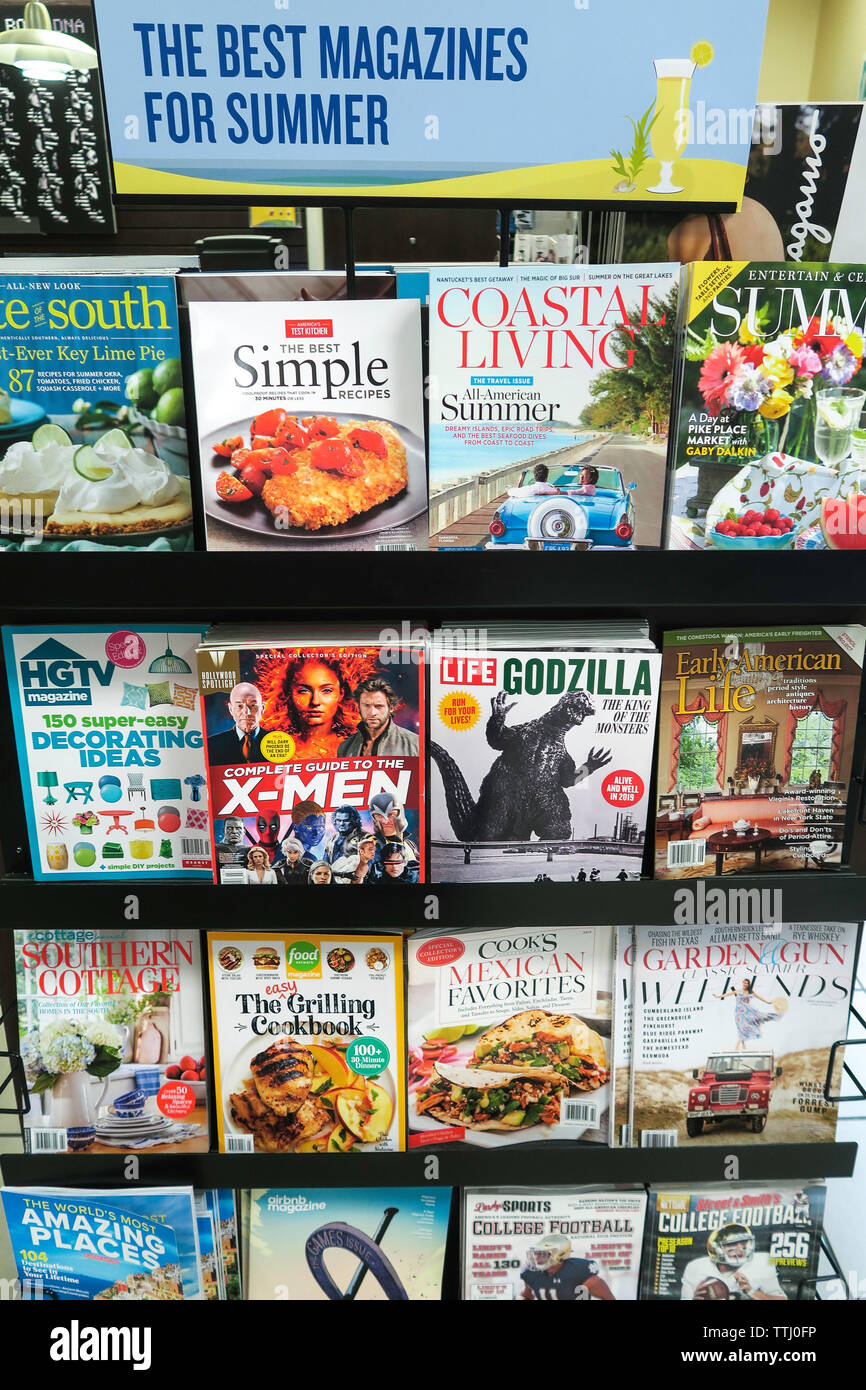 Magazine Stand Featuring Magazine Covers, NYC, USA Stock Photo - Alamy