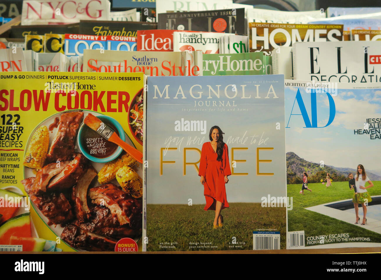 Magazine Stand Featuring Magazine Covers, NYC, USA Stock Photo - Alamy