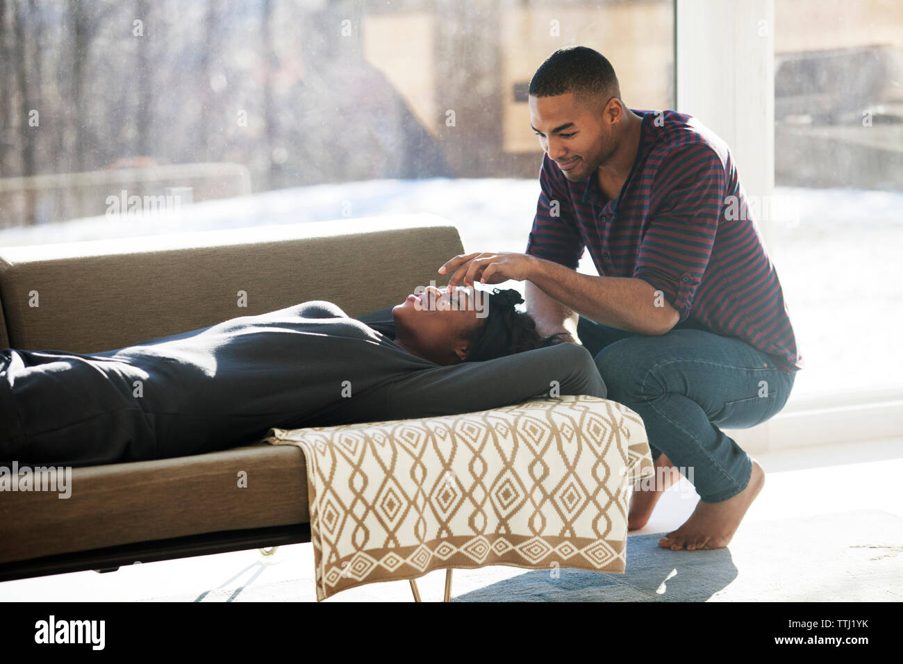 Woman Crouching Down