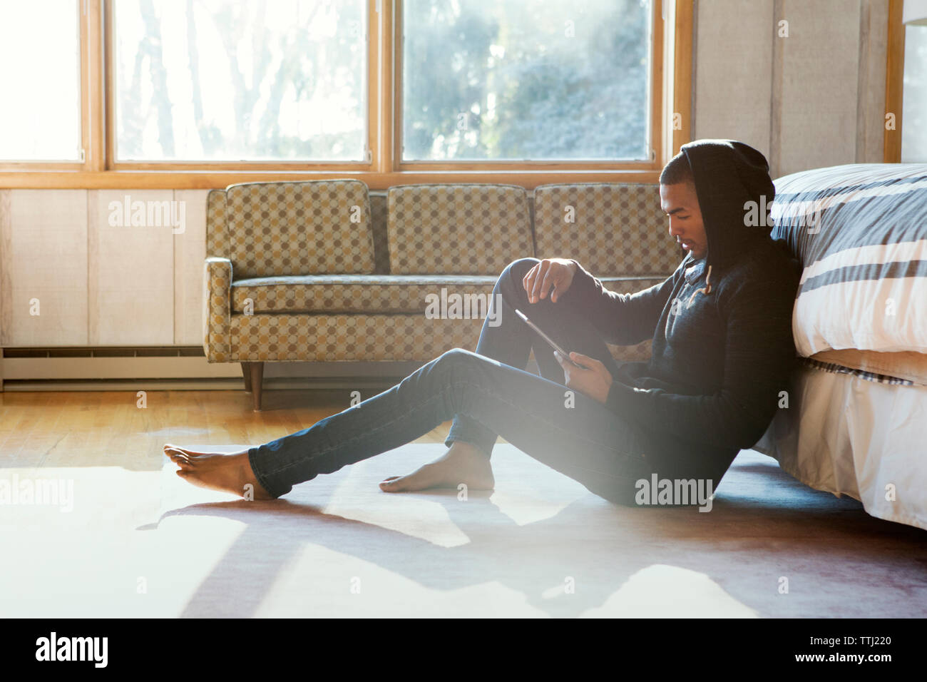 Sitting On Floor Side