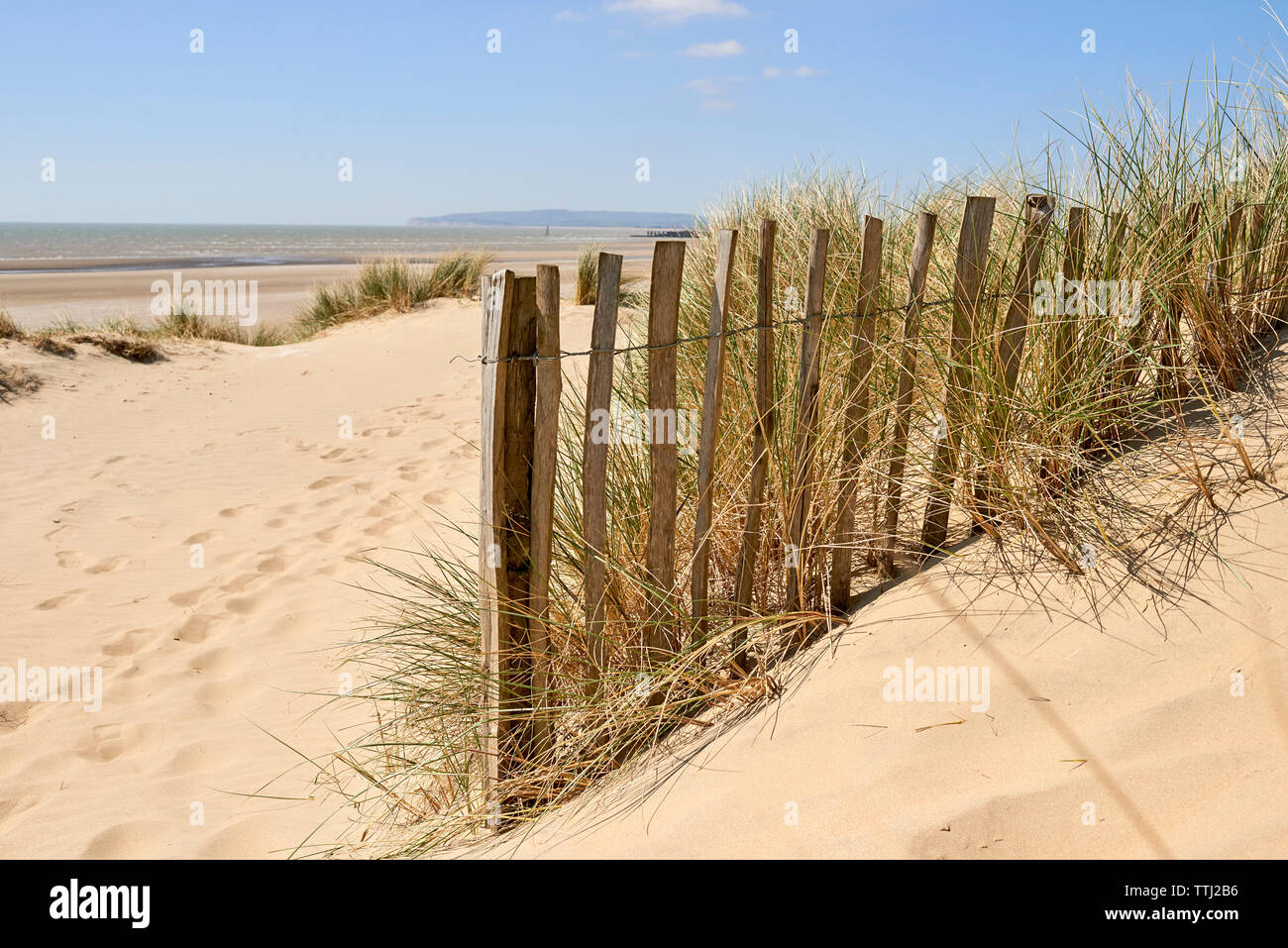 Sand dunes in Camber Sands, UK Stock Photo - Alamy