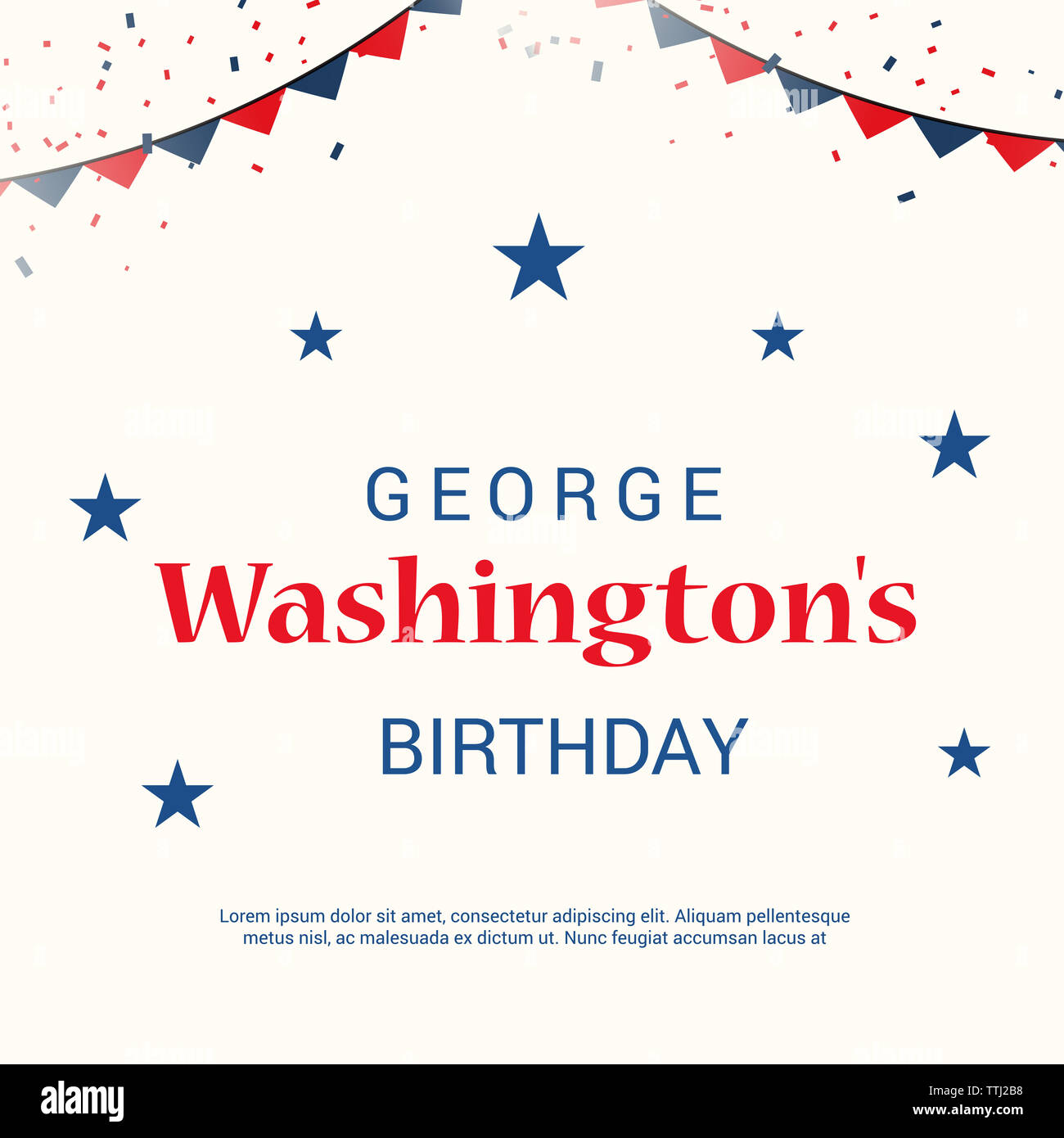 illustration of a background for George Washington's Birthday Stock ...