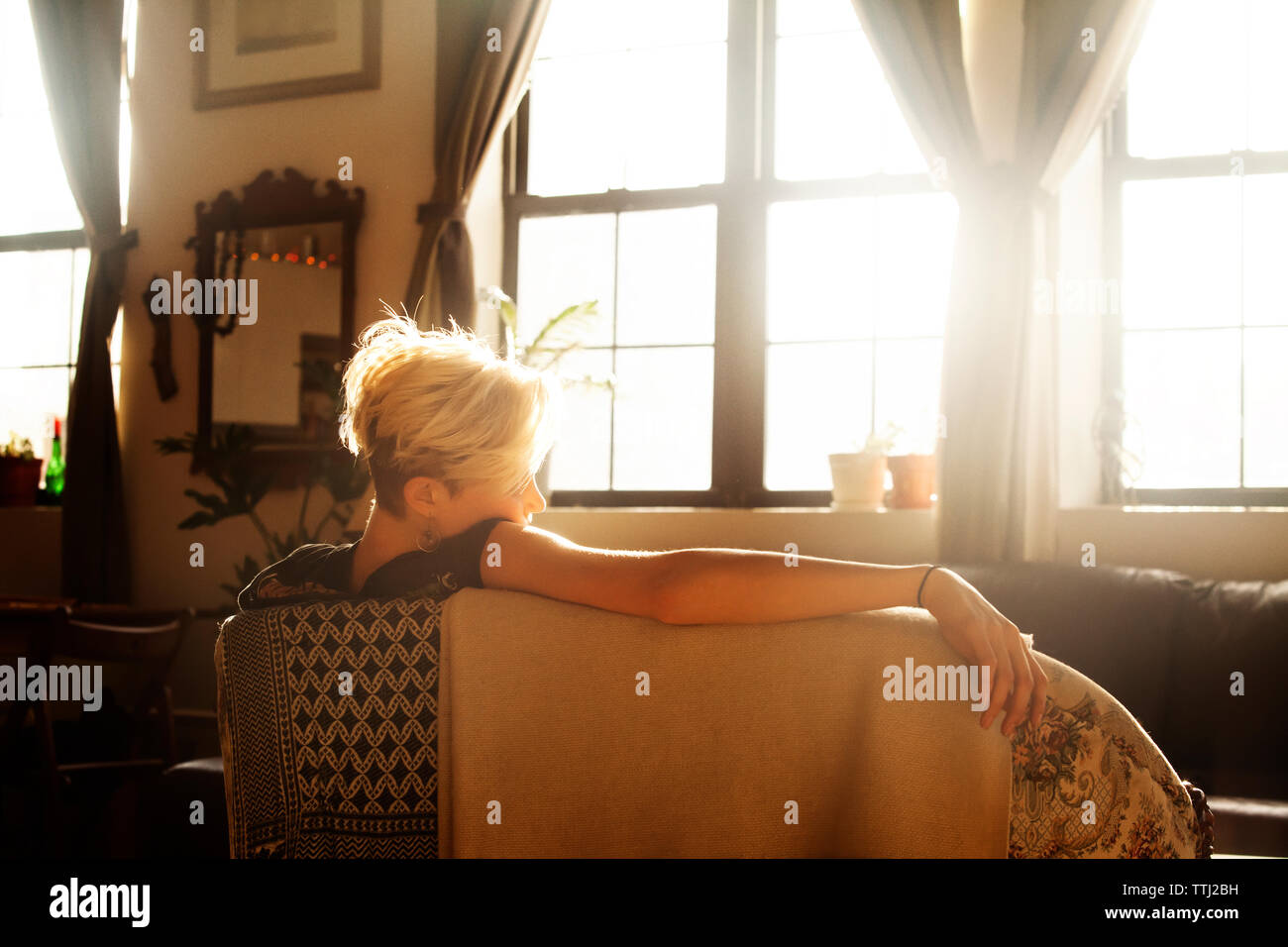 Rear view sofa hi-res stock photography and images - Alamy